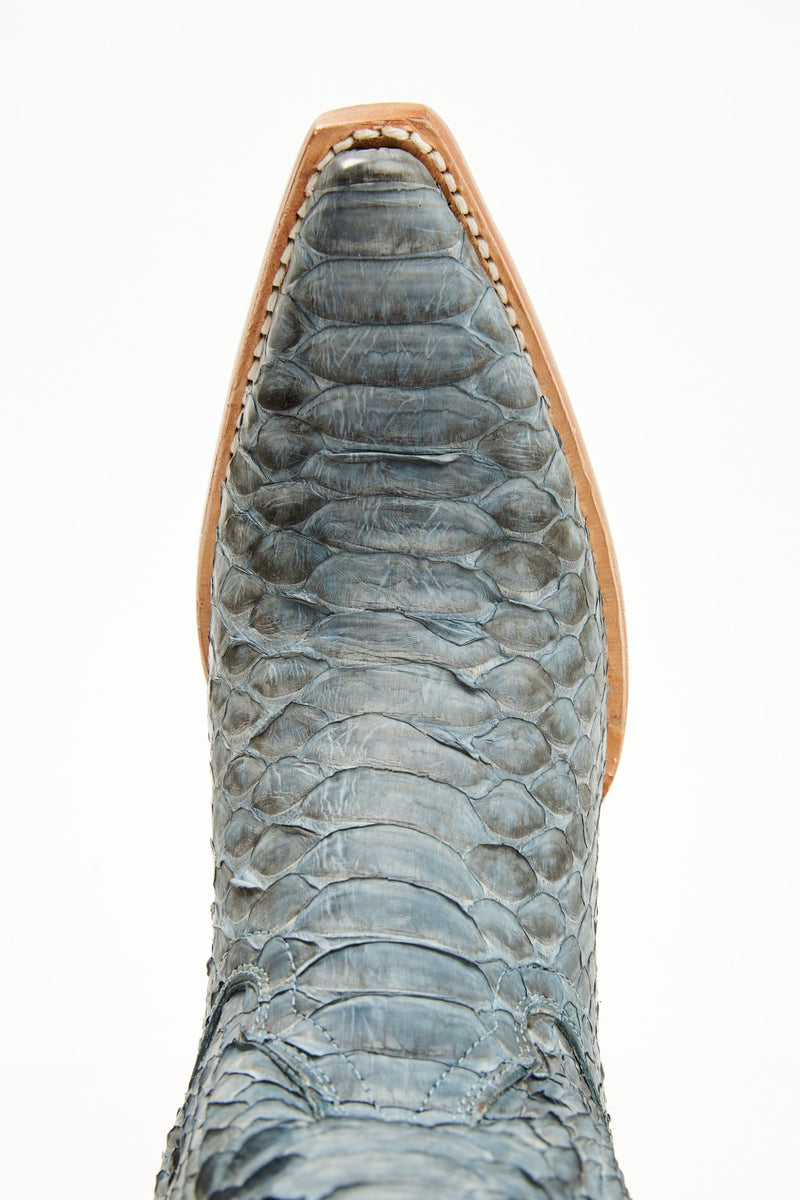 Slay Navy Python Tall Western Boots - Snip Toe