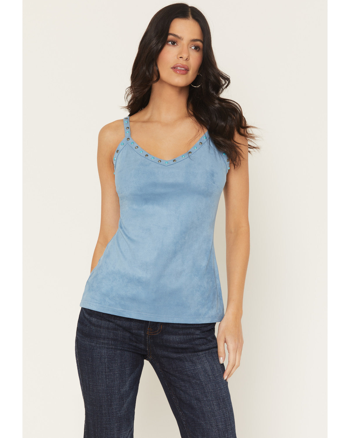 Weona Studded Faux Suede Cami