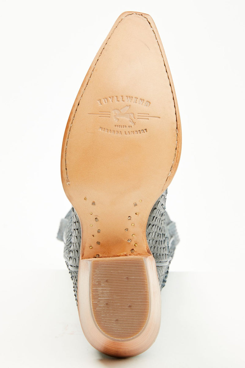 Slay Navy Python Tall Western Boots - Snip Toe